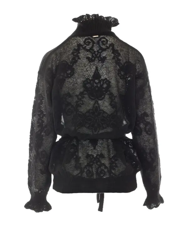 TWINSET Jacquard Knit Top With Ties