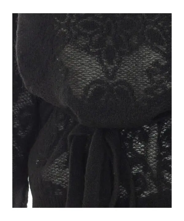 TWINSET Jacquard Knit Top With Ties