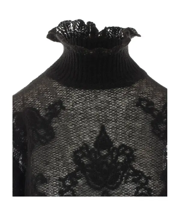 TWINSET Jacquard Knit Top With Ties