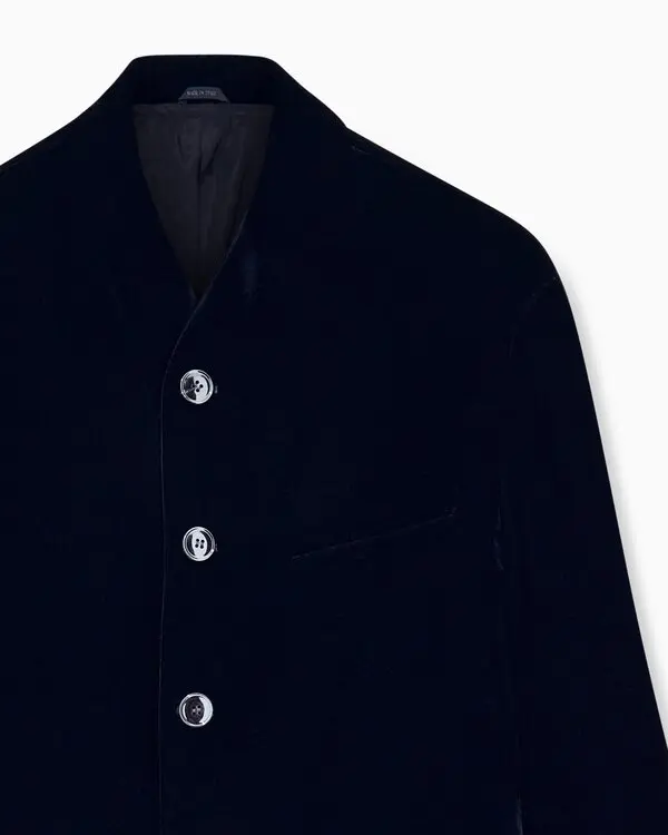 Giorgio Armani One Shot Velvet Blazer - Black