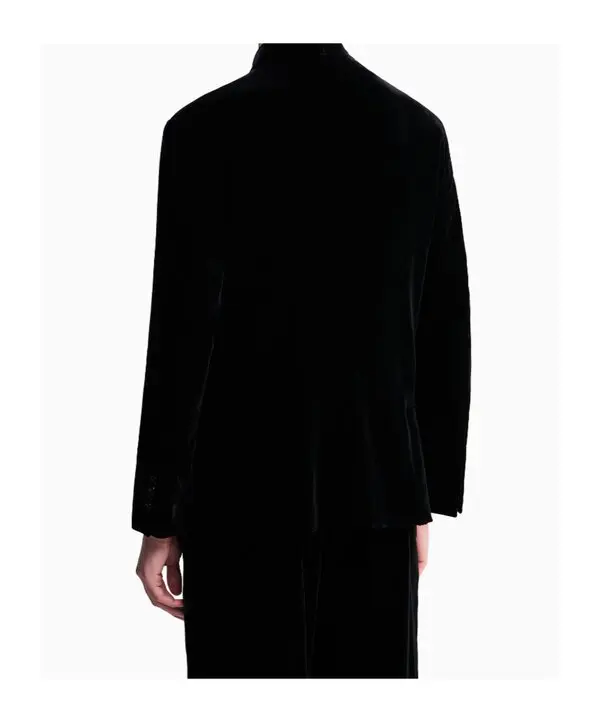 Giorgio Armani One Shot Velvet Blazer - Black