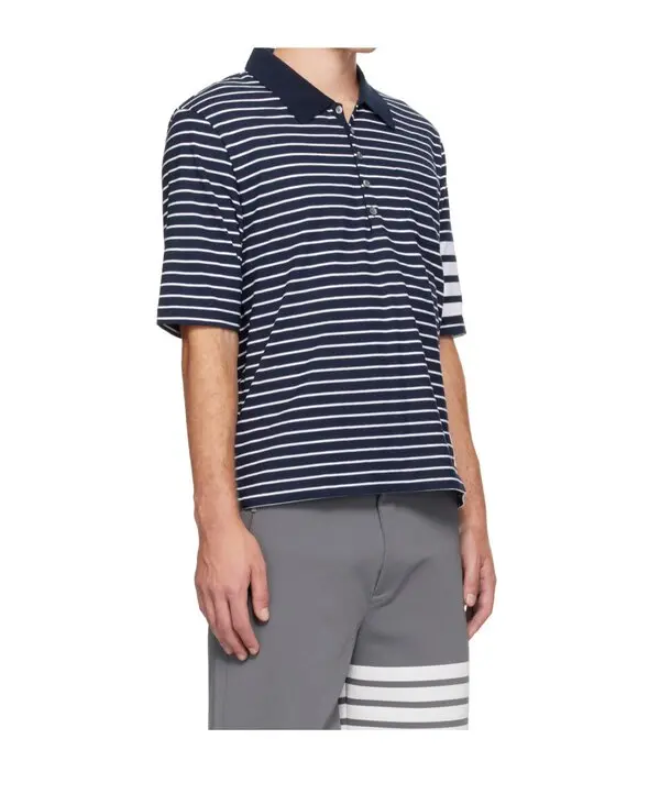 Thom Browne 4-bar Striped Polo Shirt