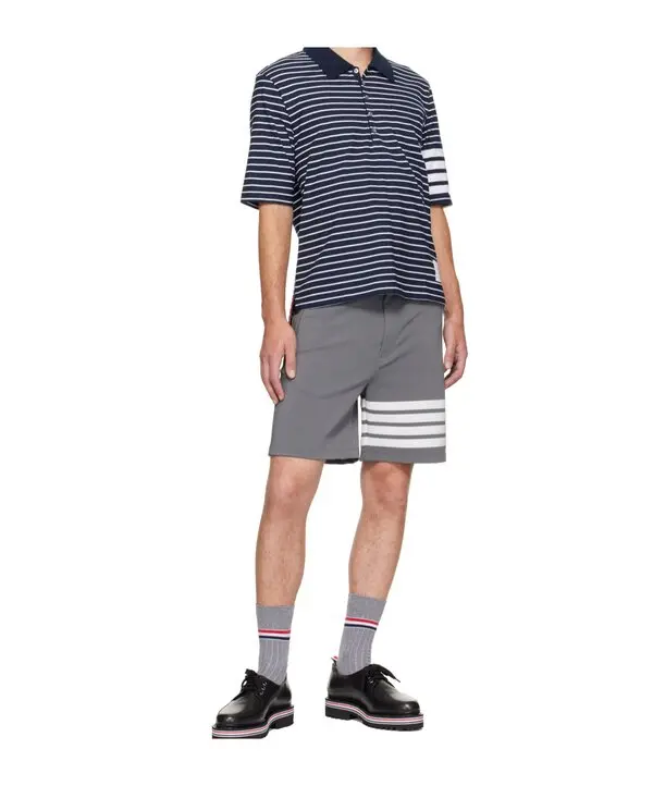 Thom Browne 4-bar Striped Polo Shirt