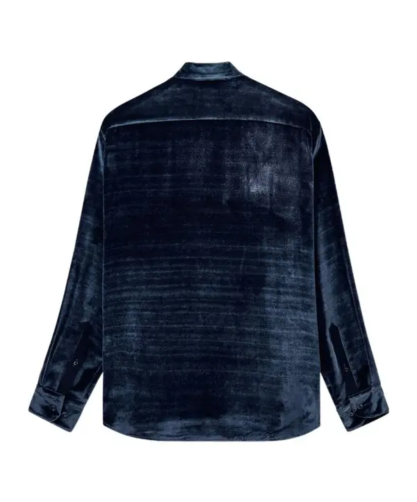 Giorgio Armani Stand-collar Long-sleeve Shirt - Light Blue