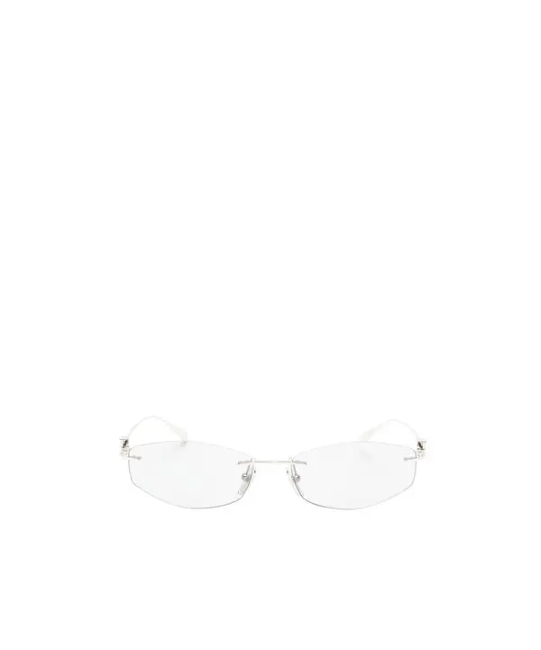 Balenciaga Rimless Geometric-frame Sunglasses - White