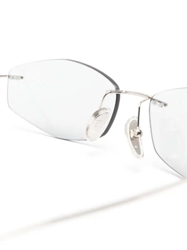 Balenciaga Rimless Geometric-frame Sunglasses