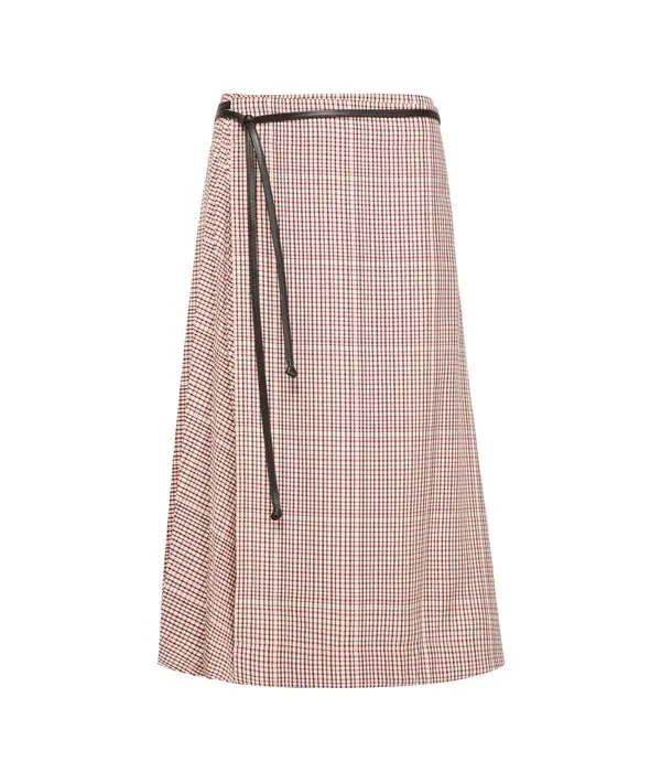 Bottega Veneta Checked Skirt