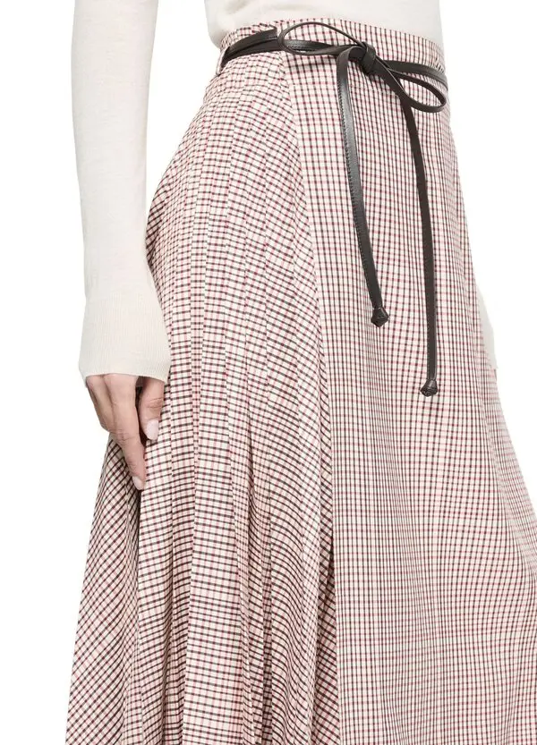 Bottega Veneta Checked Skirt