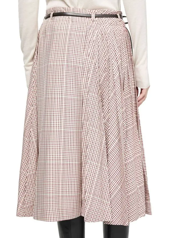 Bottega Veneta Checked Skirt