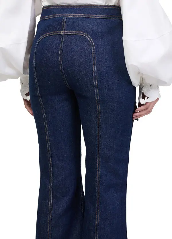 Zimmermann Luna Utility Flared Jeans