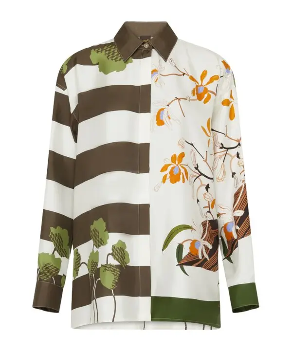 Loewe Printed Silk Long-sleeved Shirt