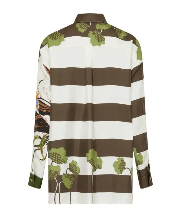 Loewe Printed Silk Long-sleeved Shirt