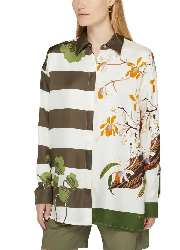 Loewe Printed Silk Long-sleeved Shirt