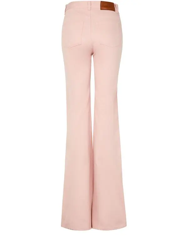 Chloé Fitted Cropped Bootcut Cotton Pants