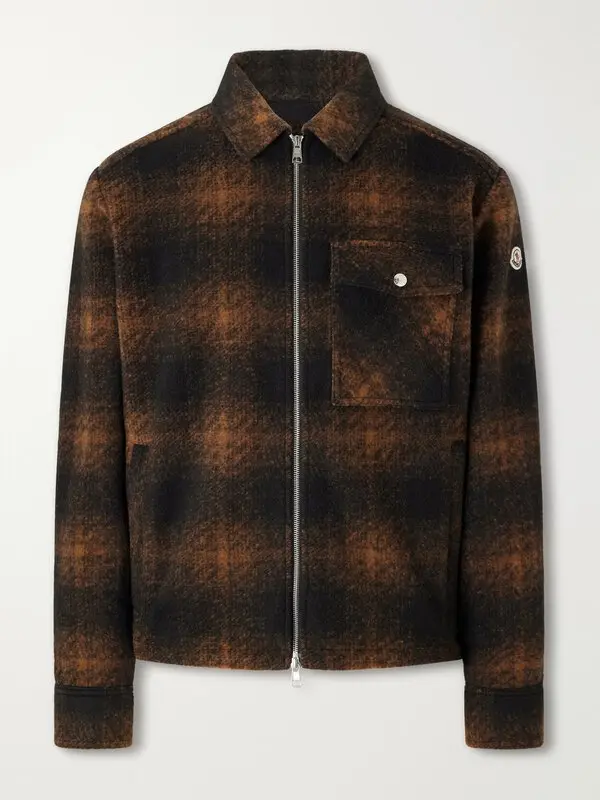 Moncler Checked Flannel Overshirt - Red