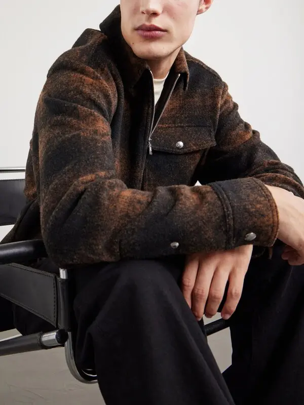 Moncler Checked Flannel Overshirt - Red