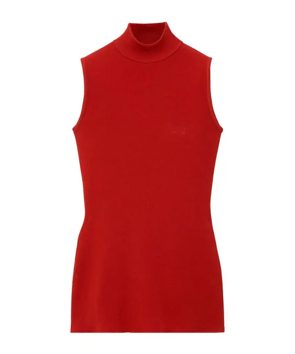Loewe Sleeveless Knit Top - Red