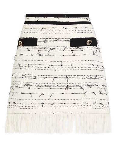 Liu Jo Cotton Flared Mini Skirt With Fringe Detail