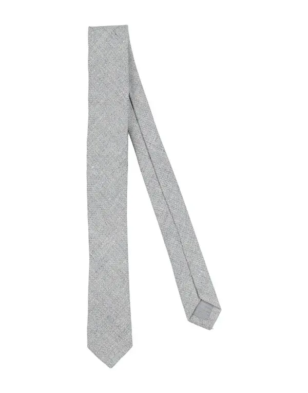 Eleventy Tweed Neck Tie - Light Grey