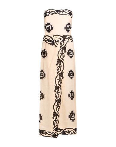 Johanna Ortiz Midi Dress Cream Size Linen - White
