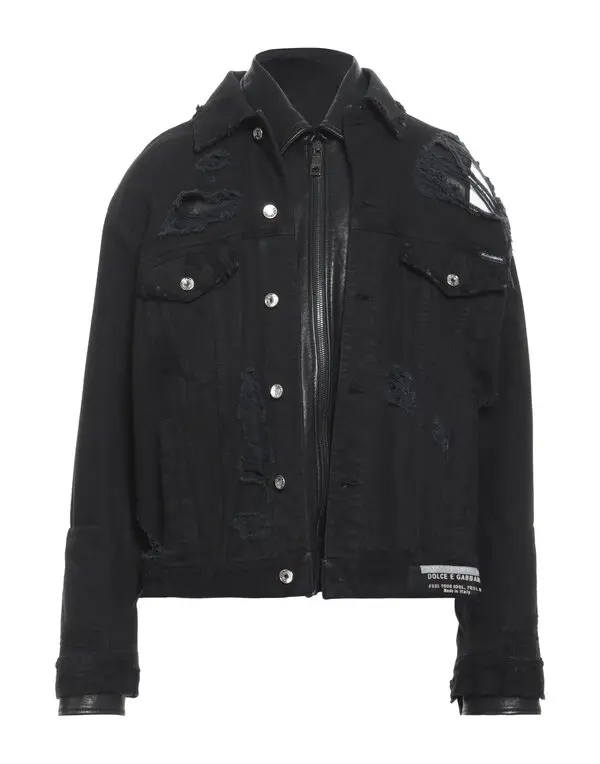 Dolce & Gabbana Denim Outerwear Size Cotton, Lambskin