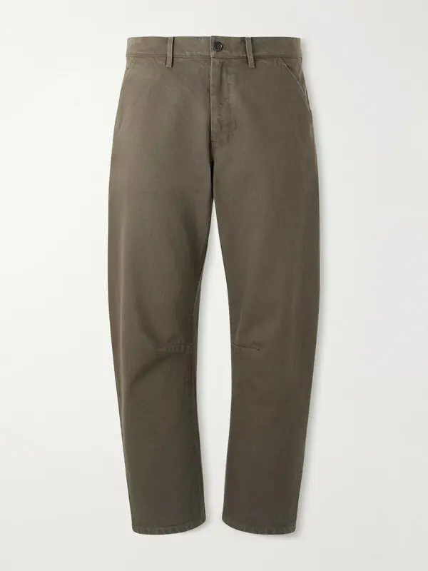 NILI LOTAN Emir Straight-leg Cotton-blend Twill Trousers