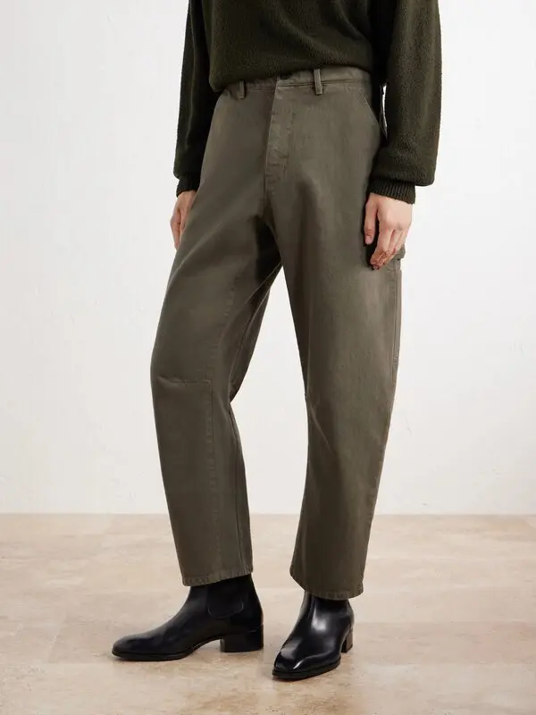 NILI LOTAN Emir Straight-leg Cotton-blend Twill Trousers
