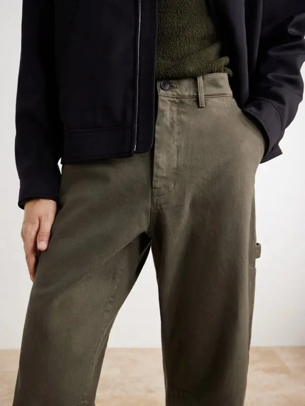 NILI LOTAN Emir Straight-leg Cotton-blend Twill Trousers