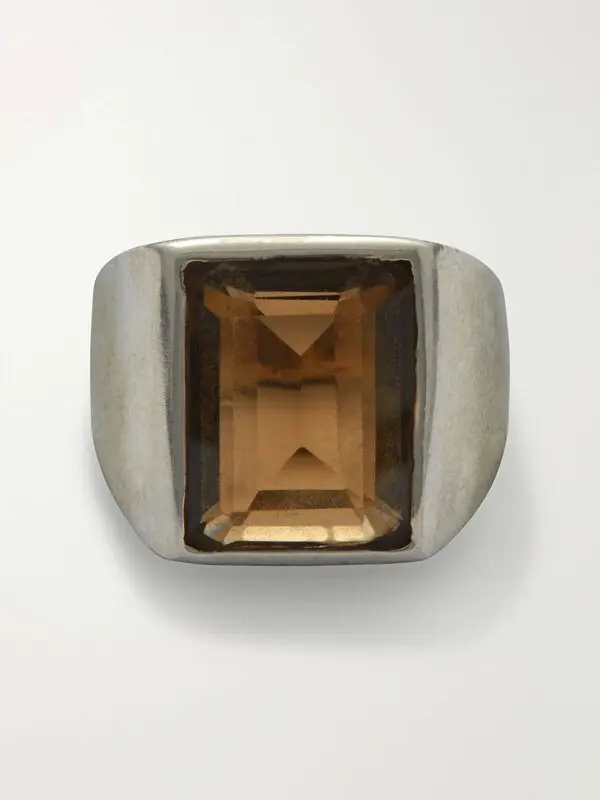 FOUNDWELL Vintage 1970s Sterling Quartz Ring - Silver