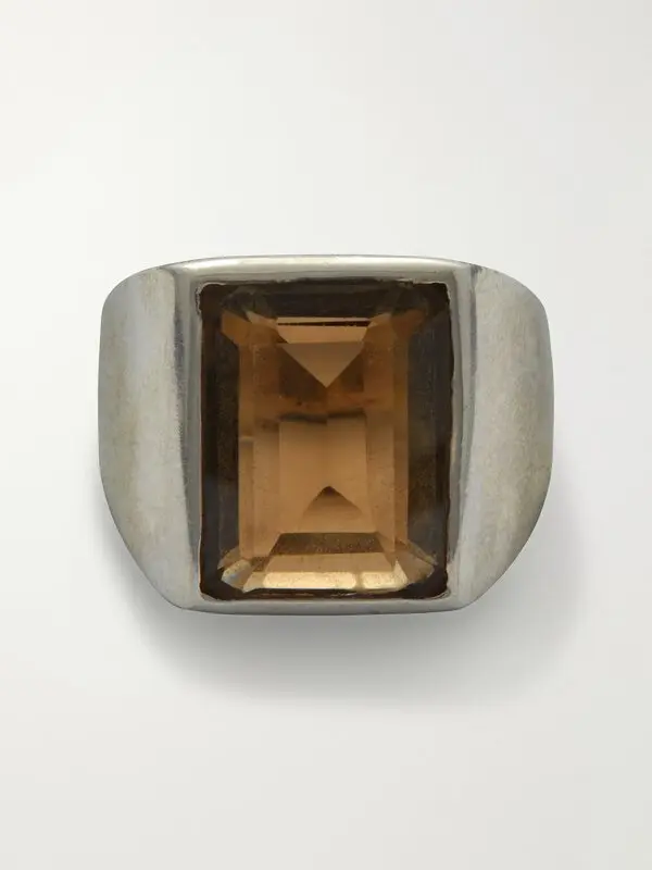 FOUNDWELL Vintage 1970s Sterling Quartz Ring - Silver