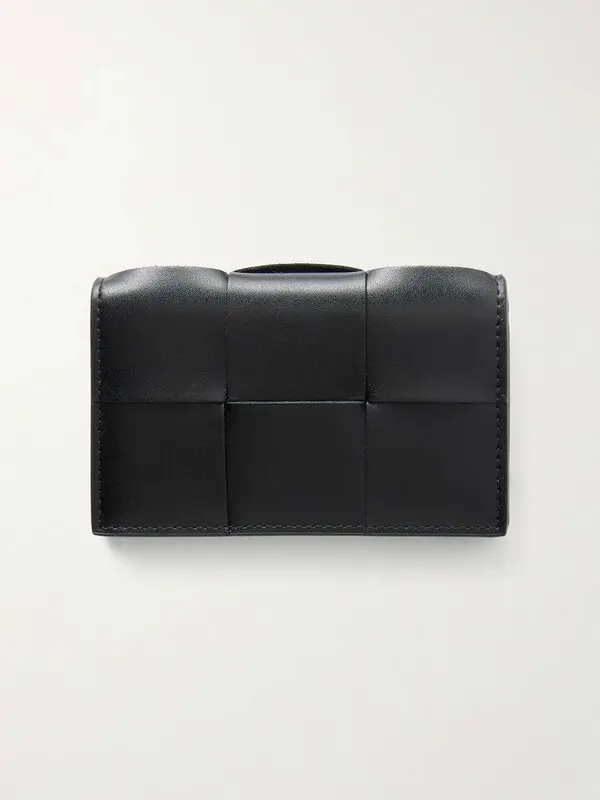 Bottega Veneta Intrecciato Leather Wallet - Black