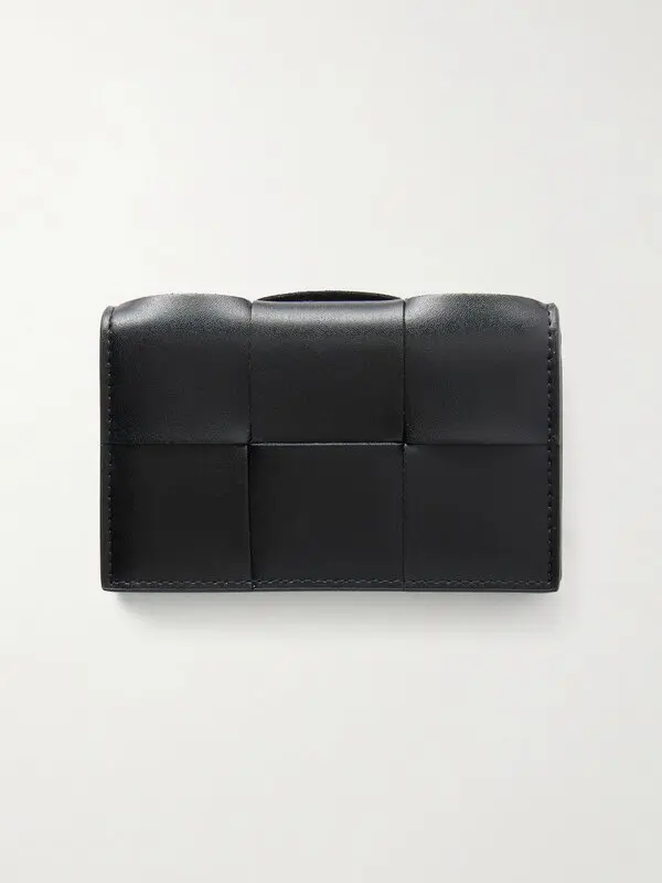 Bottega Veneta Intrecciato Leather Wallet - Black