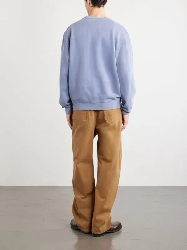 A.p.c. Fernando Logo-print Cotton-jersey Sweatshirt - Blue