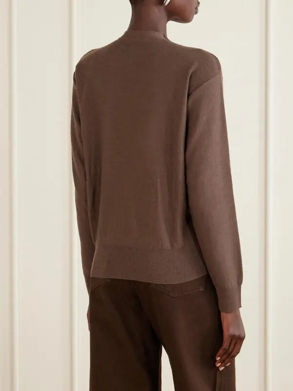 LEMAIRE Wool-blend Cardigan With Trompe-l'ail Detailing