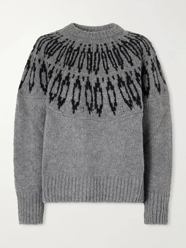 Altuzarra Coleman Fair Isle Wool Sweater - Black