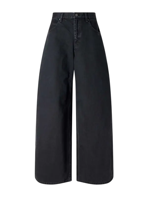 NILI LOTAN Terese Mid-rise Wide-leg Jeans - Black