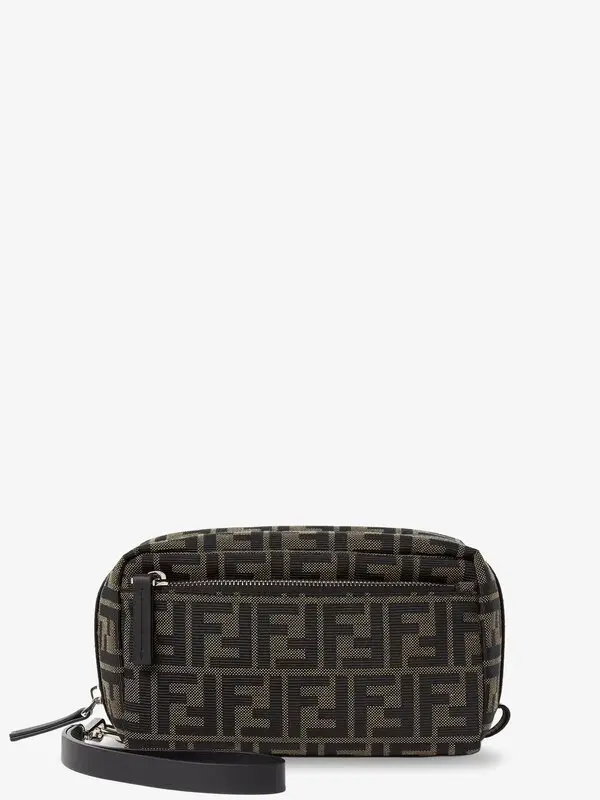 Fendi Ff Zucca Jacquard Fabric Clutch Bag