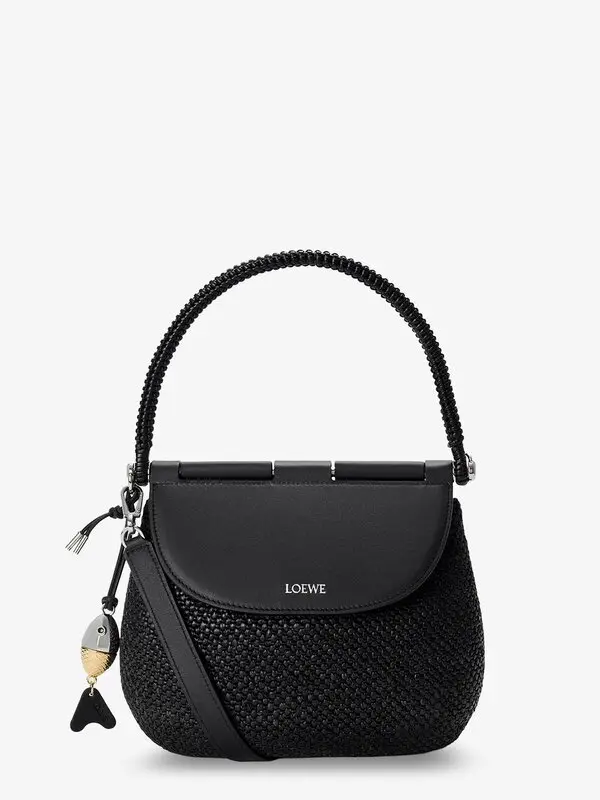 Loewe Paula's Ibiza Pescador Raffia And Leather Handbag
