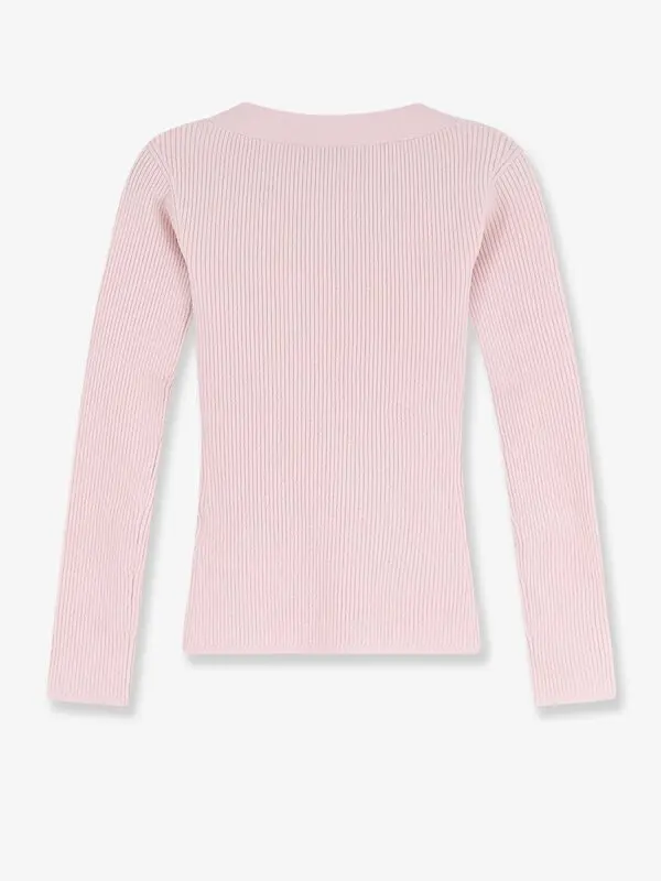 Max Mara Ribbed Wool And Cashmere V-neck Cardigan - Pink