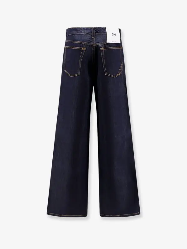 3x1 The Silk Kat Jeans With Contrasting Stitching