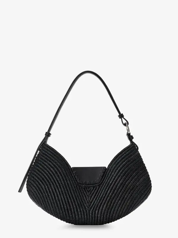 Loewe Paula's Ibizaswing Raffia And Leather Shoulder Bag