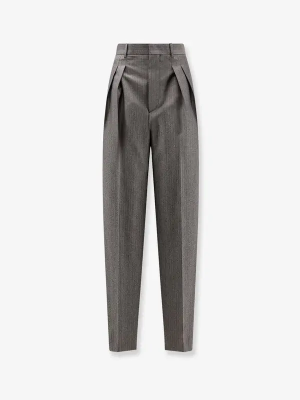Bottega Veneta Wool And Mohair Trousers - Grey