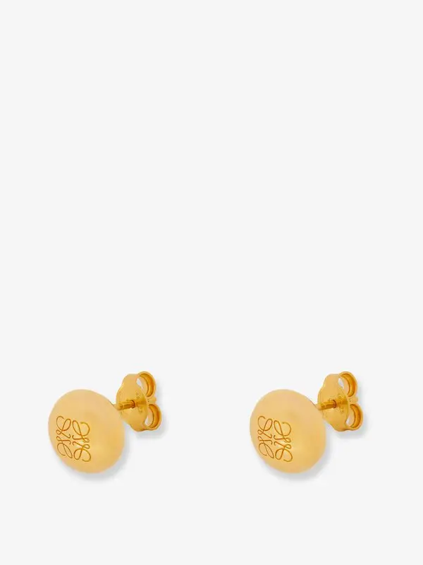 Loewe Paula's Ibiza Anagram Pebble Sterling Silver Earrings - Gold