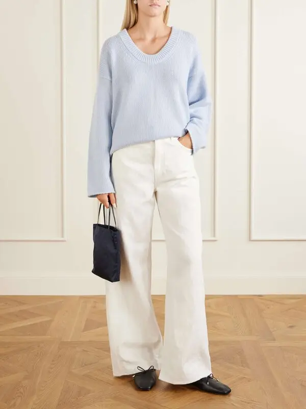 Loulou De Saison Derry Cashmere Sweater - Light Blue