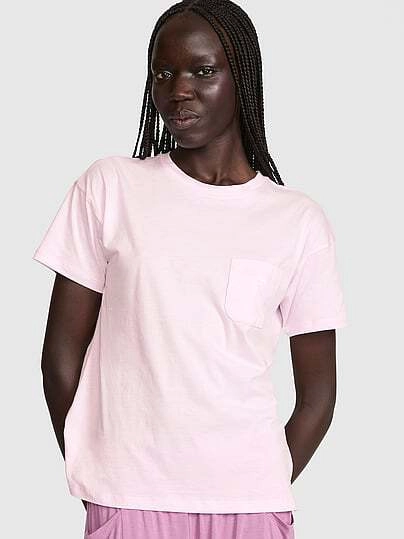 Pink Light As Air Jersey Pocket Tee - Pink