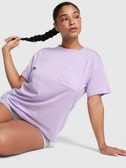 Pink Light As Air Jersey Pocket Tee - Purple