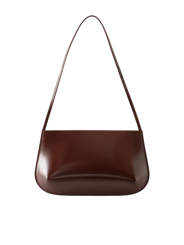 FANE Bra Leather Shoulder Bag - Brown
