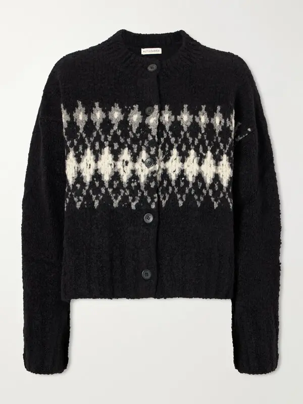 Altuzarra Haven Knitted Wool Cardigan - Black