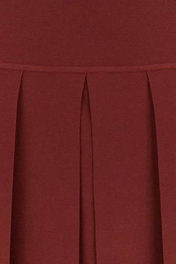 Alaïa Tyrian Purple Stretch Viscose Blend Skirt