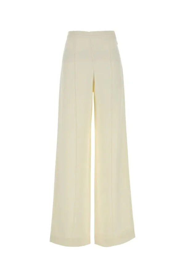 TALLER MARMO Ivory Crepe Wide-leg Marlene Pant